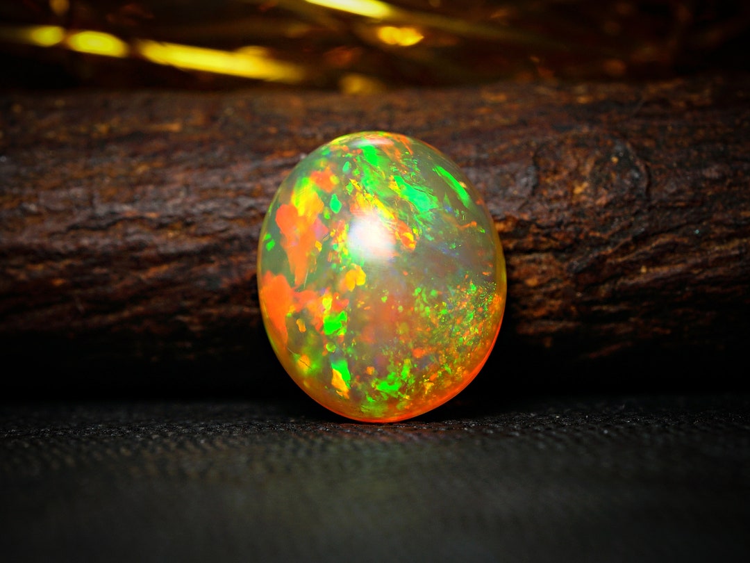 AAA Grade Opal, Natural Yellow Opal, Ethiopian Welo Opal, 12x10mm Oval ...