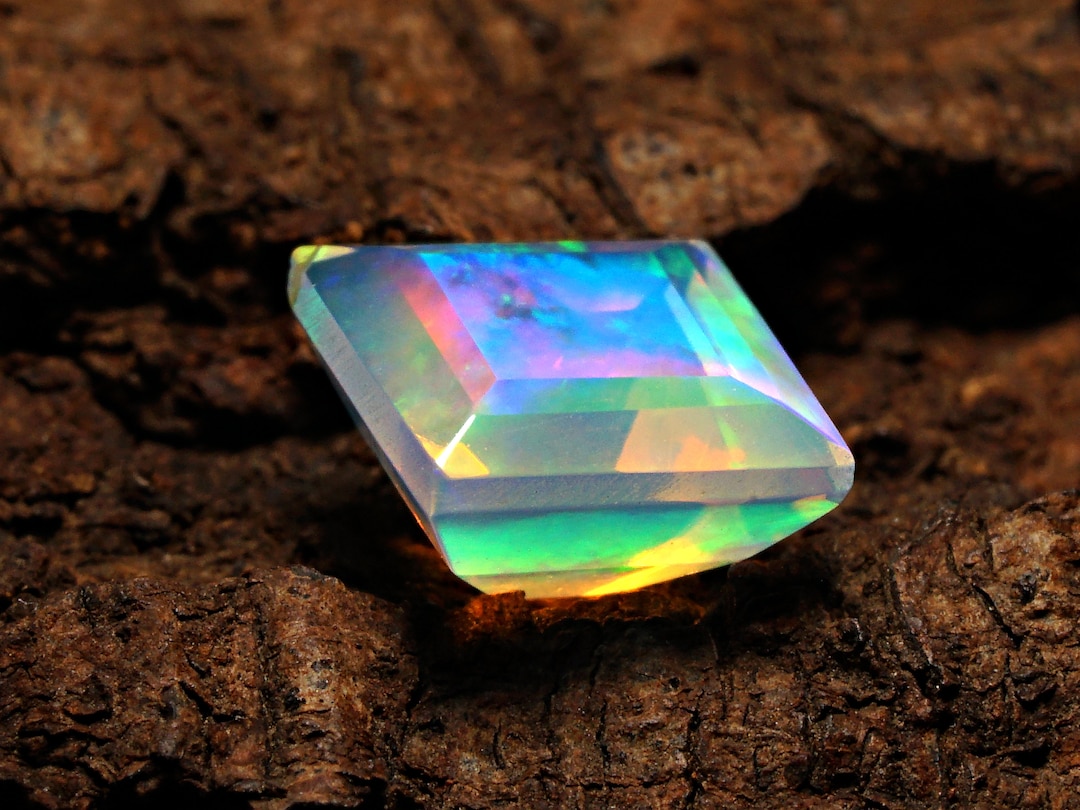 Natural Ethiopian Opal Square Faceted Cut Loose Gemstone 6mm, Semi ...