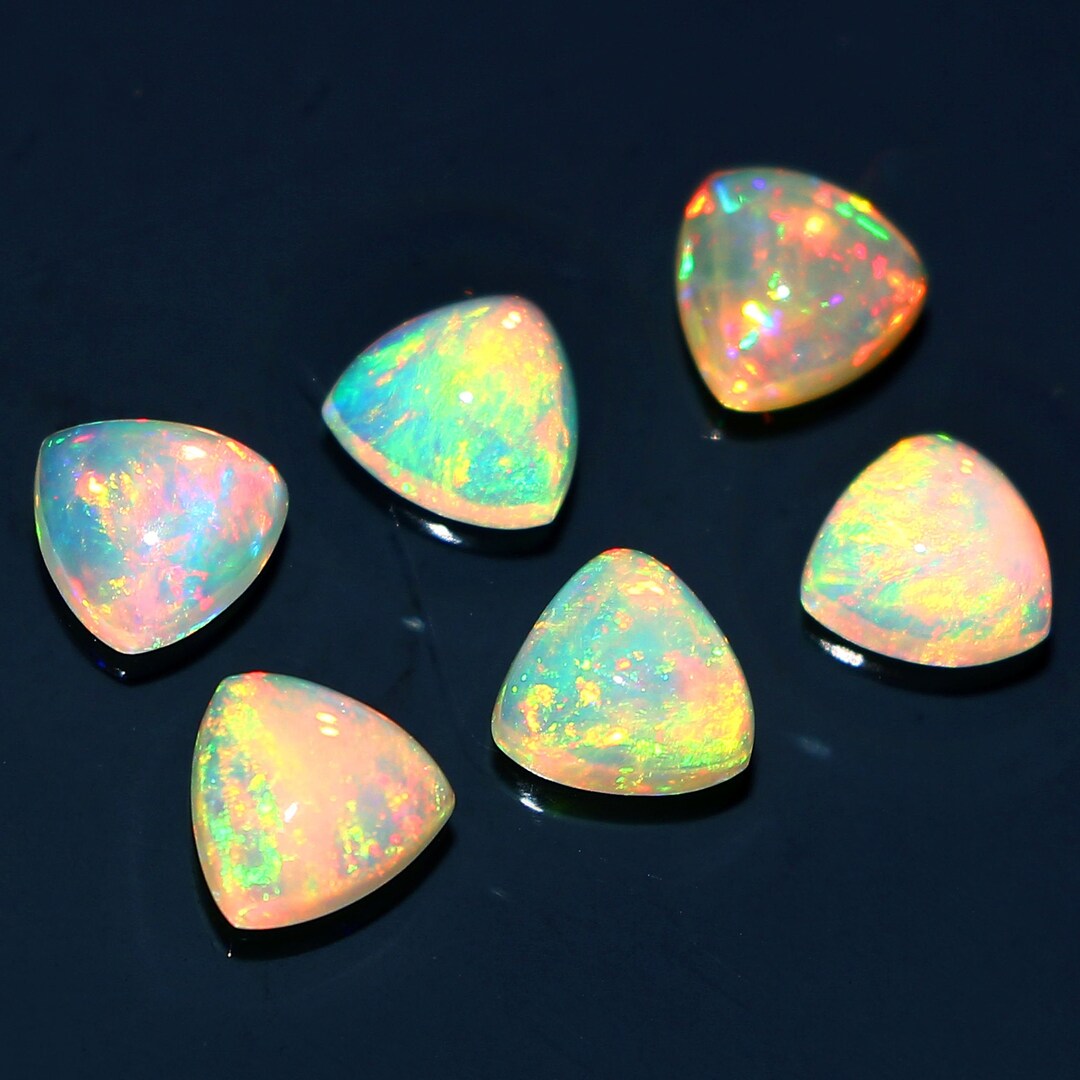 Colorful Untreated Opal Cabochon Loose Natural White Opal Gemstone ...