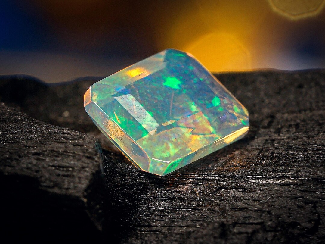 Ethiopian Welo Opal Faceted Octagon Cut - AAA Grade Natural Gemstone ...