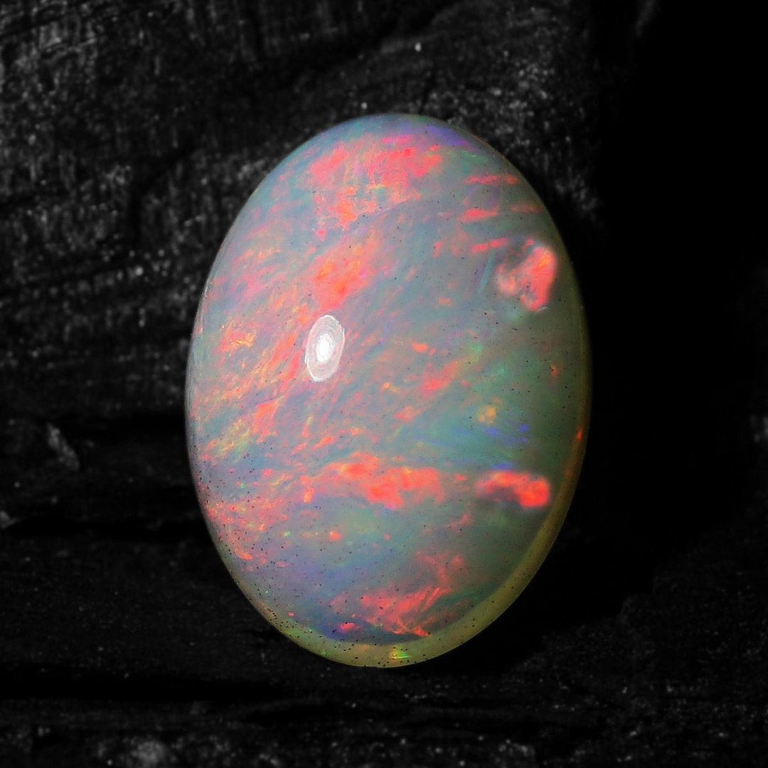 Colorful Untreated Opal Cabochon Loose Natural White Opal Gemstone Oval ...