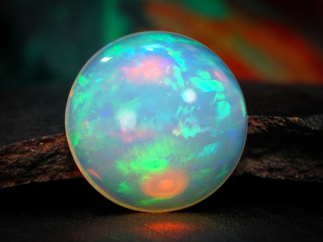 Colorful Untreated Opal Cabochon natural Opal Stone Play of Color ...