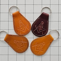 Handcrafted Master Mason Key Chain With Double Columns - Etsy