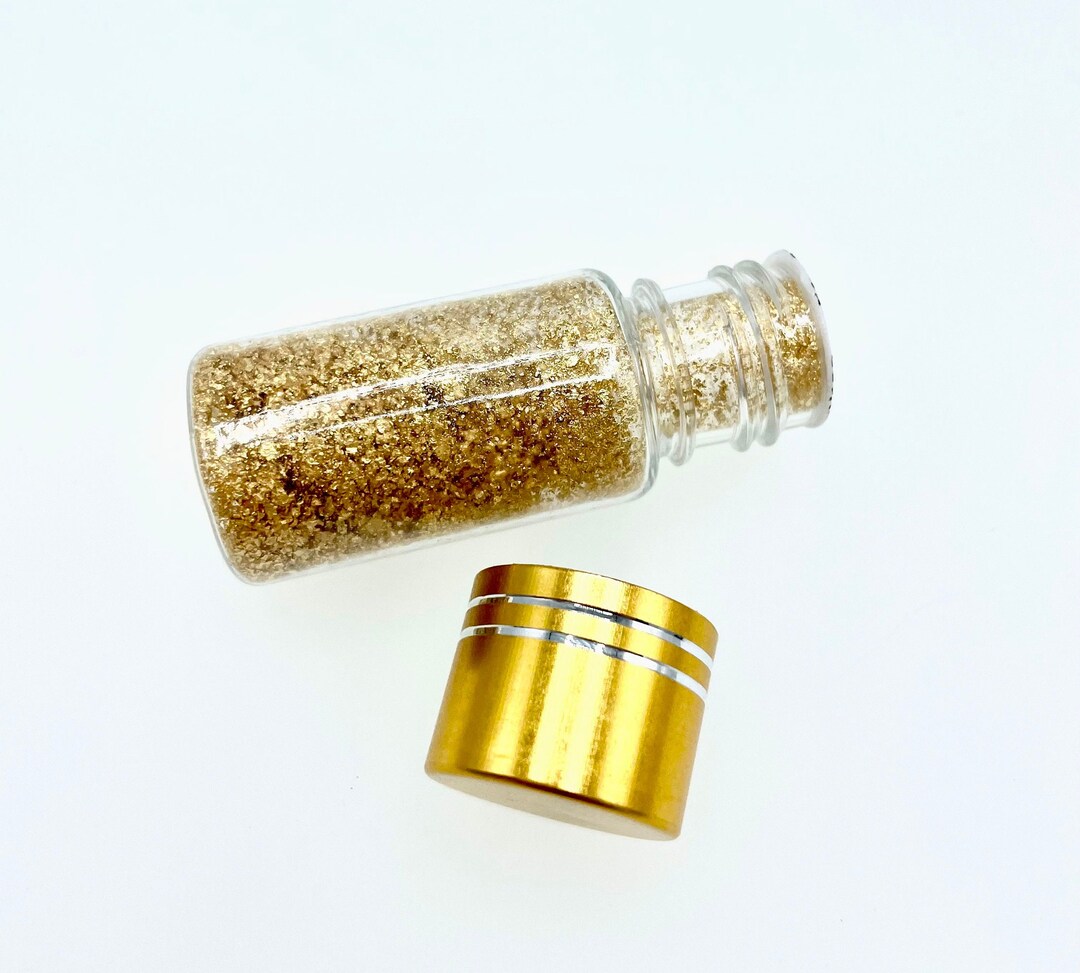 Edible / Decorative Gold Leaf Sprinkle Dust, Small Flakes - 24 Carat ...