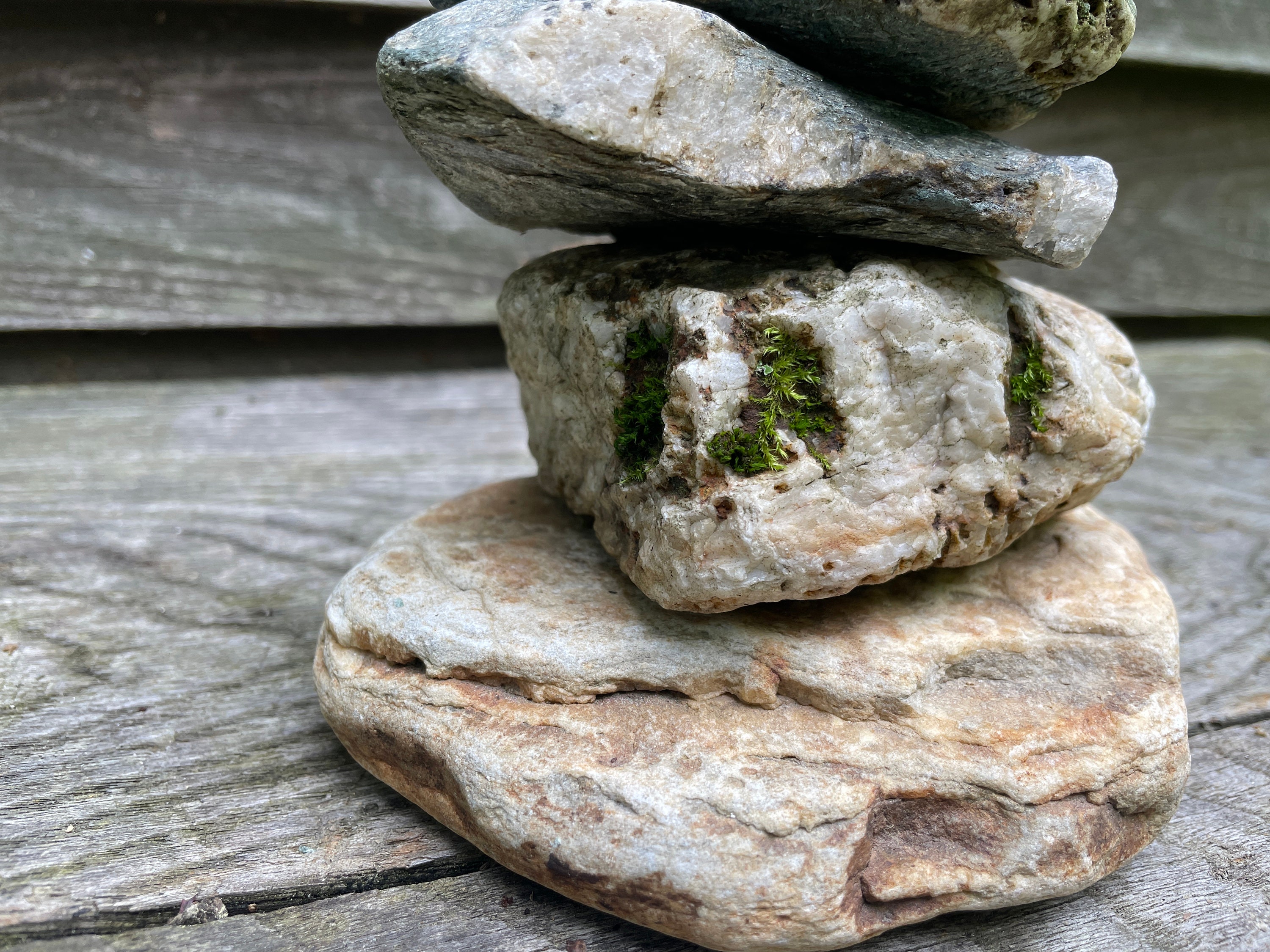 Zen Garden Cairn Statue, Natural Stone Yard Art, Meditation Altar ...