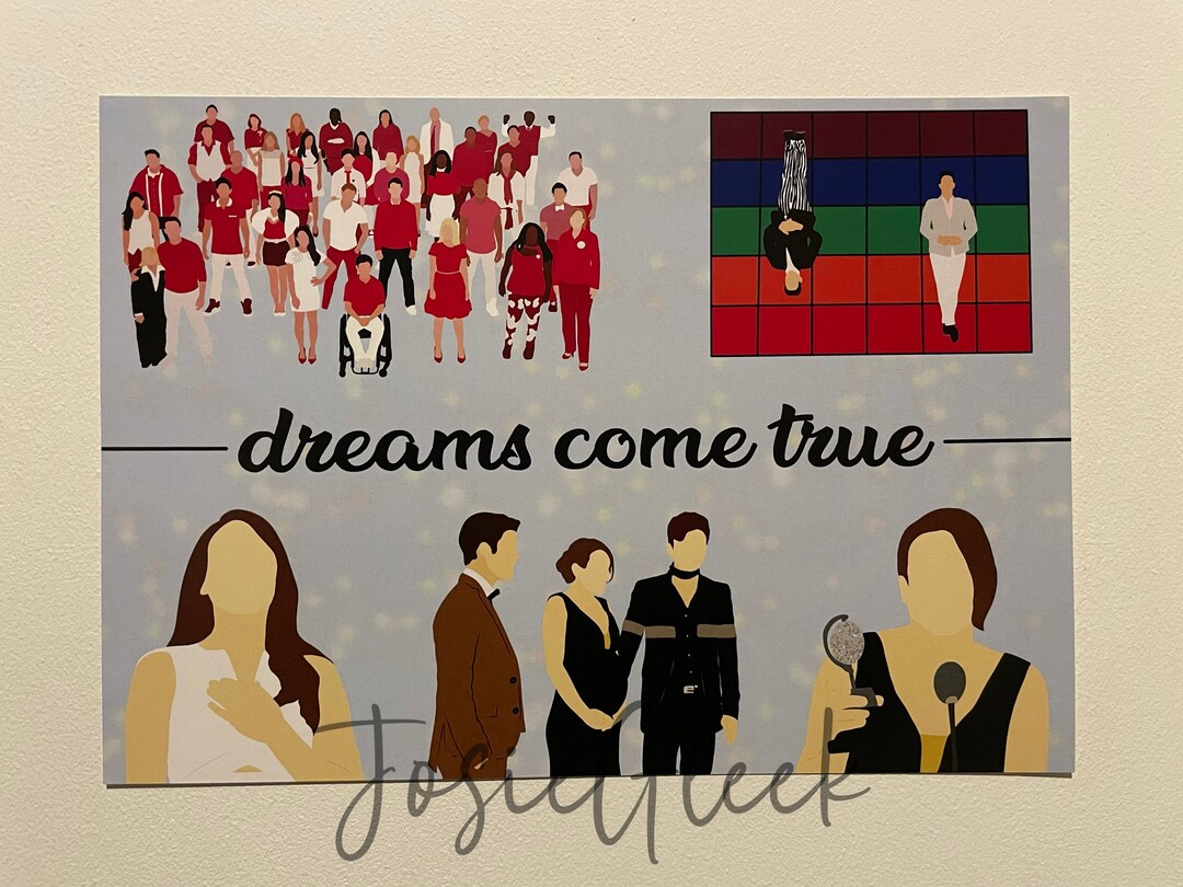 Dreams Come True Glee A4 Poster Print - Final Glee Episode - Etsy