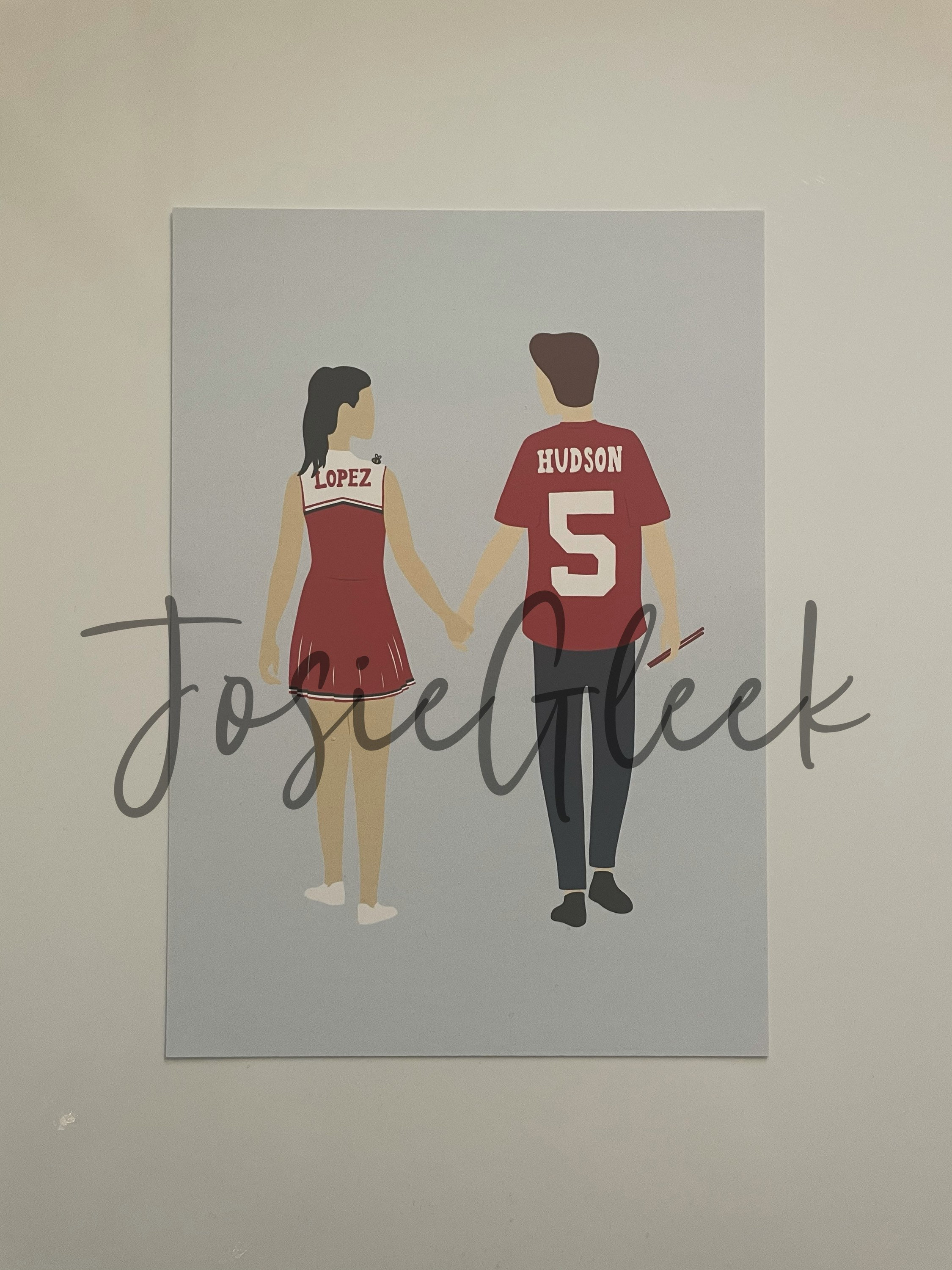 Santana Lopez and Finn Hudson Illustration A5 Print Naya | Etsy