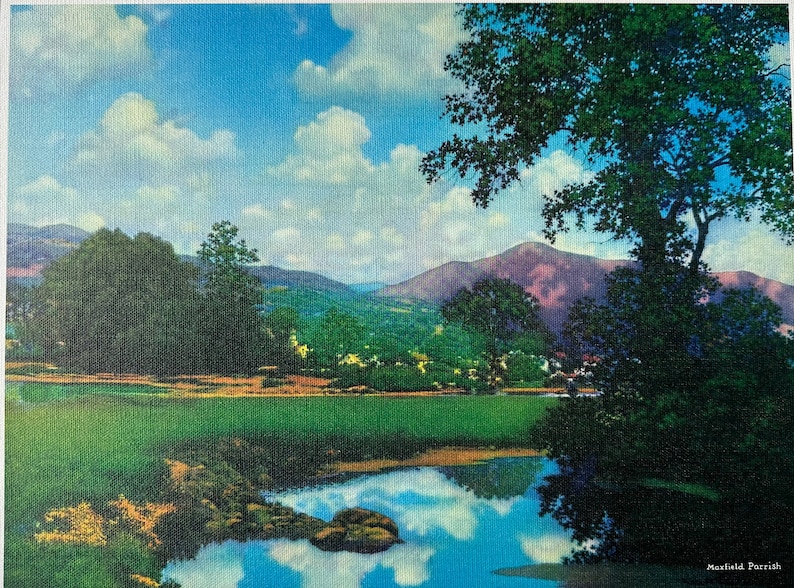 Vintage 1970s Maxfield Parrish Landscape Art Print, Ready to Frame - Etsy