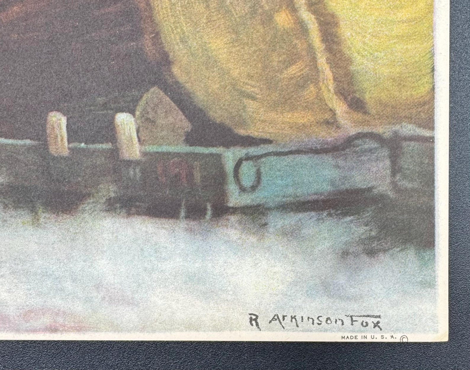 Vintage R. Atkinson Fox 1920s Log Train Art Print, Rustic Landscape - Etsy