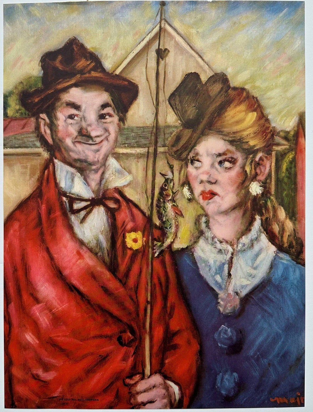 Pa and Ma Philosopher, Vintage 1949 Print by Henry Major – 11x15 ...