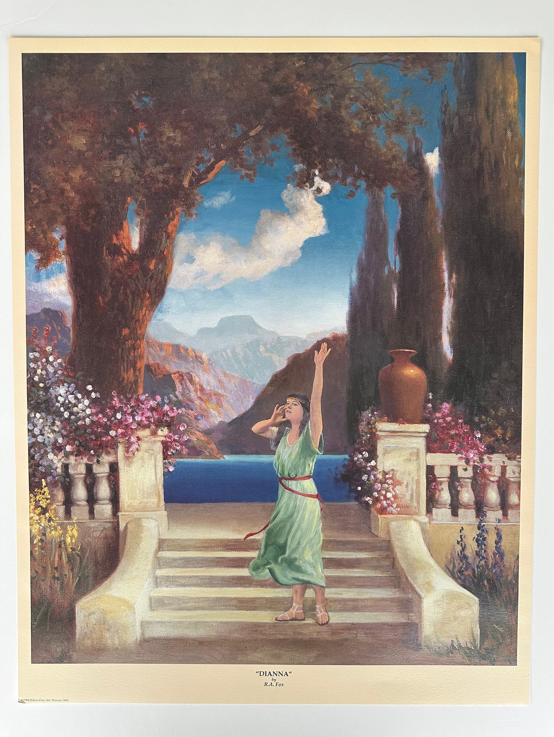 Diana, R. Atkinson Fox 1998 Poster Print, Romantic Art Nouveau Fantasy ...