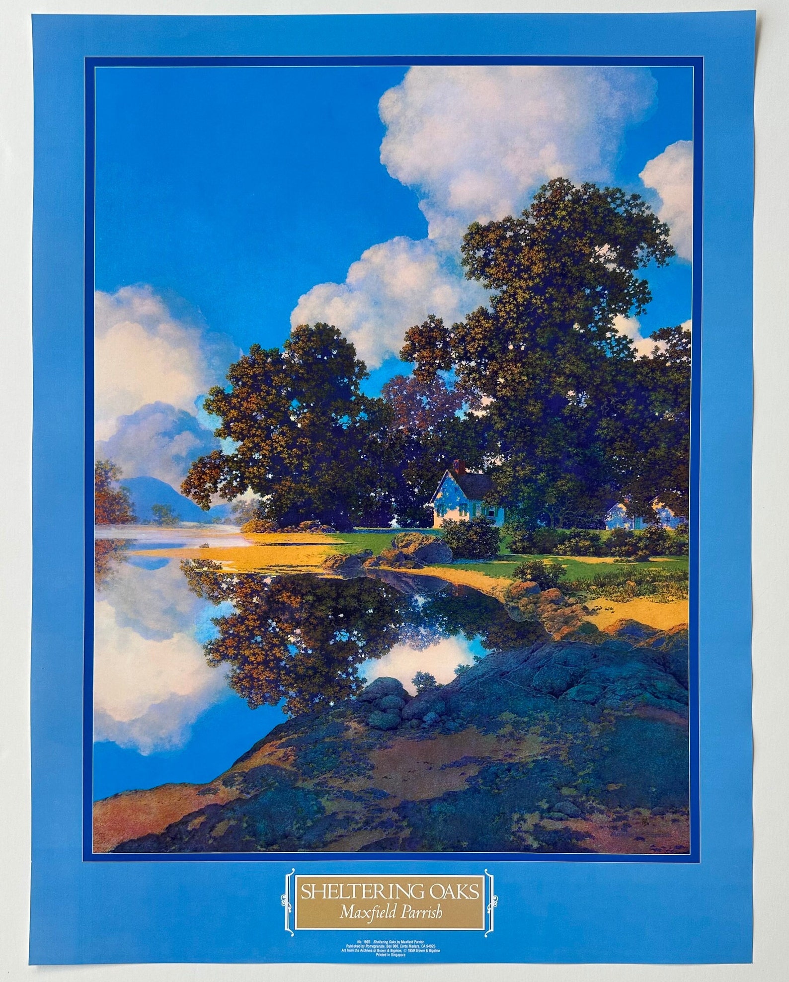 Vintage Maxfield Parrish 25x19 Landscape Art Poster Print Sheltering ...