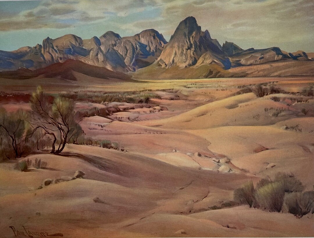 Vintage 12x16 Southwest Landscape Print Desert Scene, the Painted ...