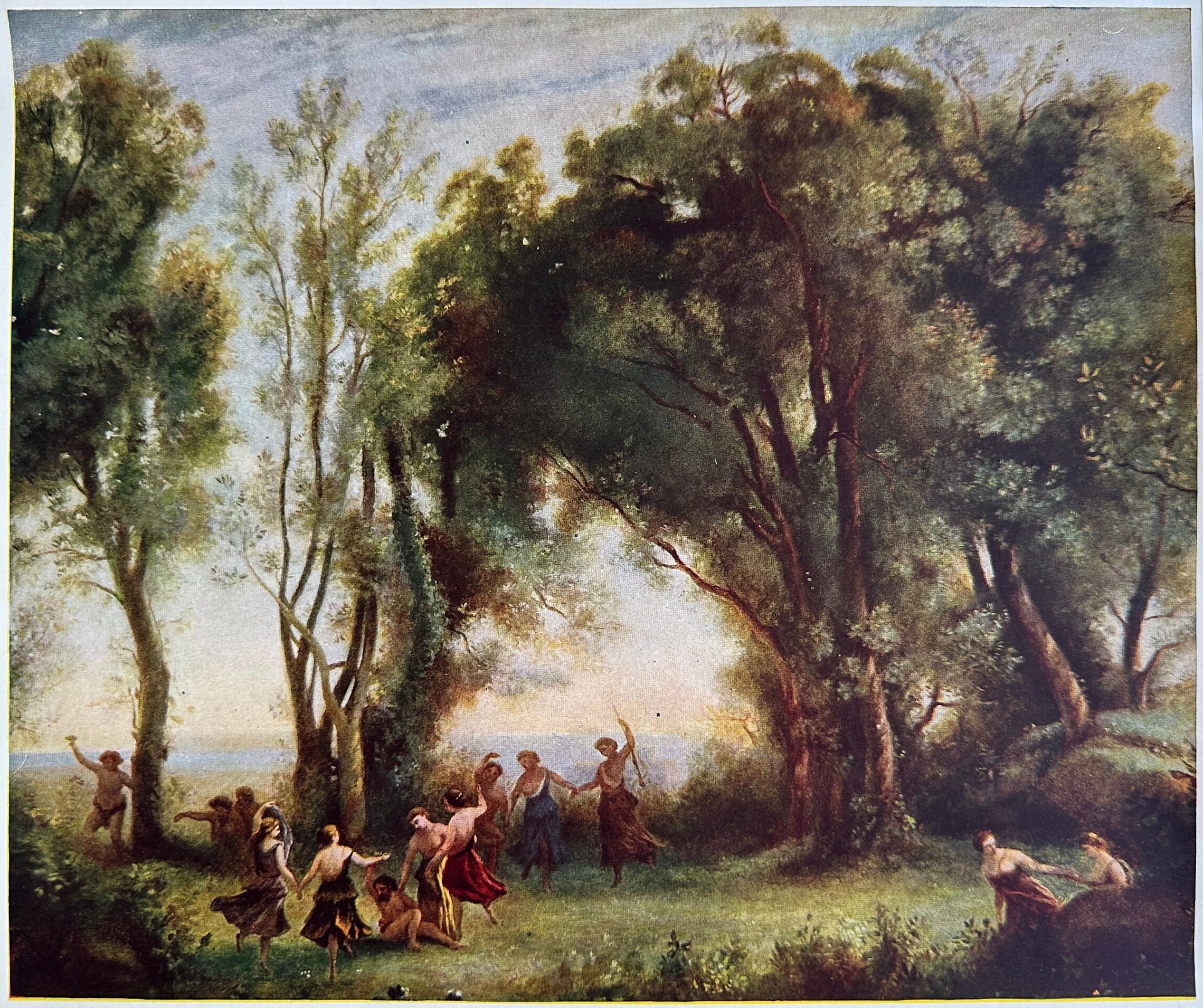 Vintage Jean-baptiste-camille Corot 10x12 Print a Morning. the Dance of ...