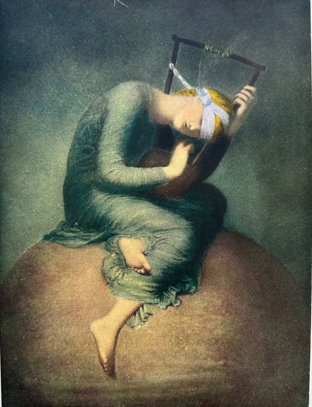 Hope, Vintage George Frederic Watts Fine Art Print, Moody 9x12 ...