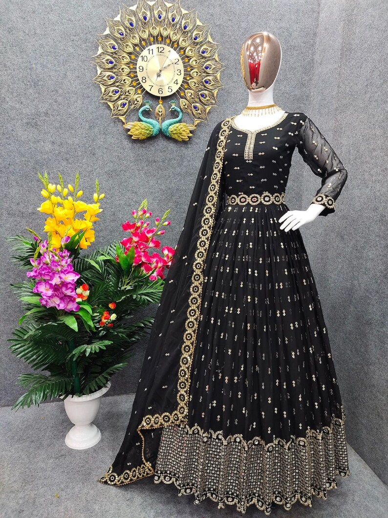 Premium Anarkali Kurti With Georgette and Embroideryr Work - Etsy