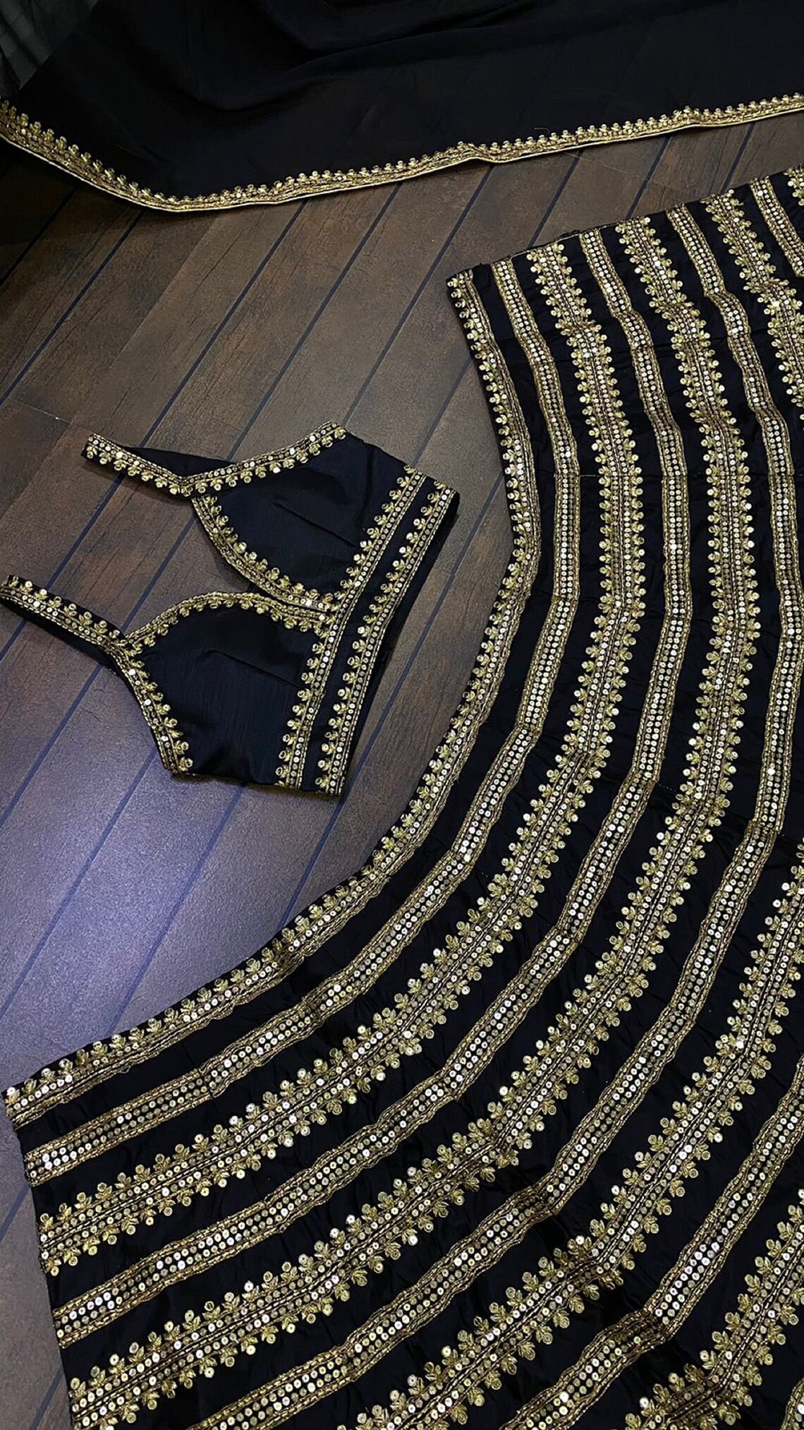Classic Black Colour Sangit Outfit Lehenga Choli for - Etsy