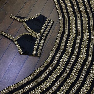 Classic Black Colour Sangit Outfit Lehenga Choli for - Etsy