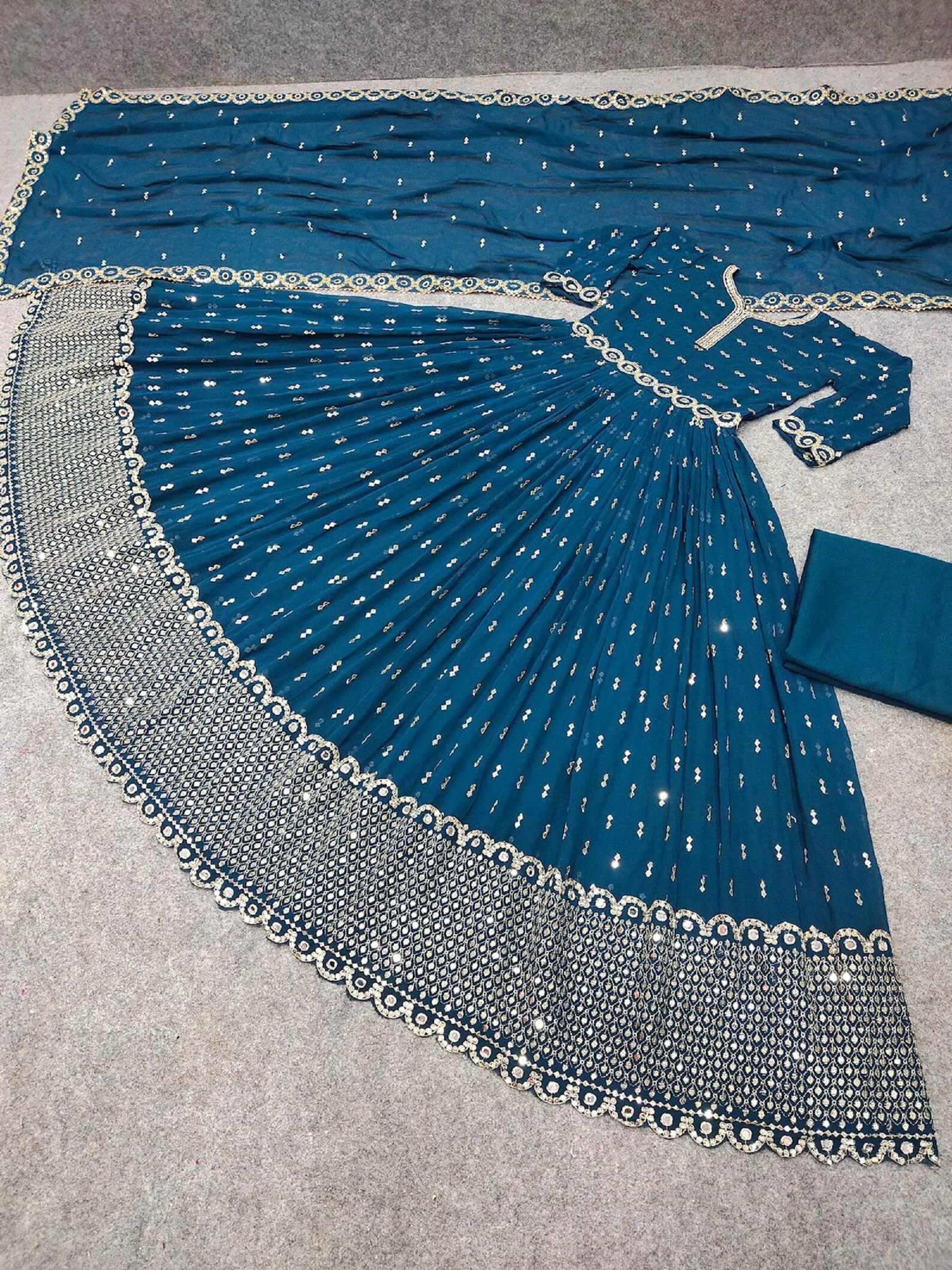 Premium Anarkali Kurti With Georgette and Embroideryr Work - Etsy