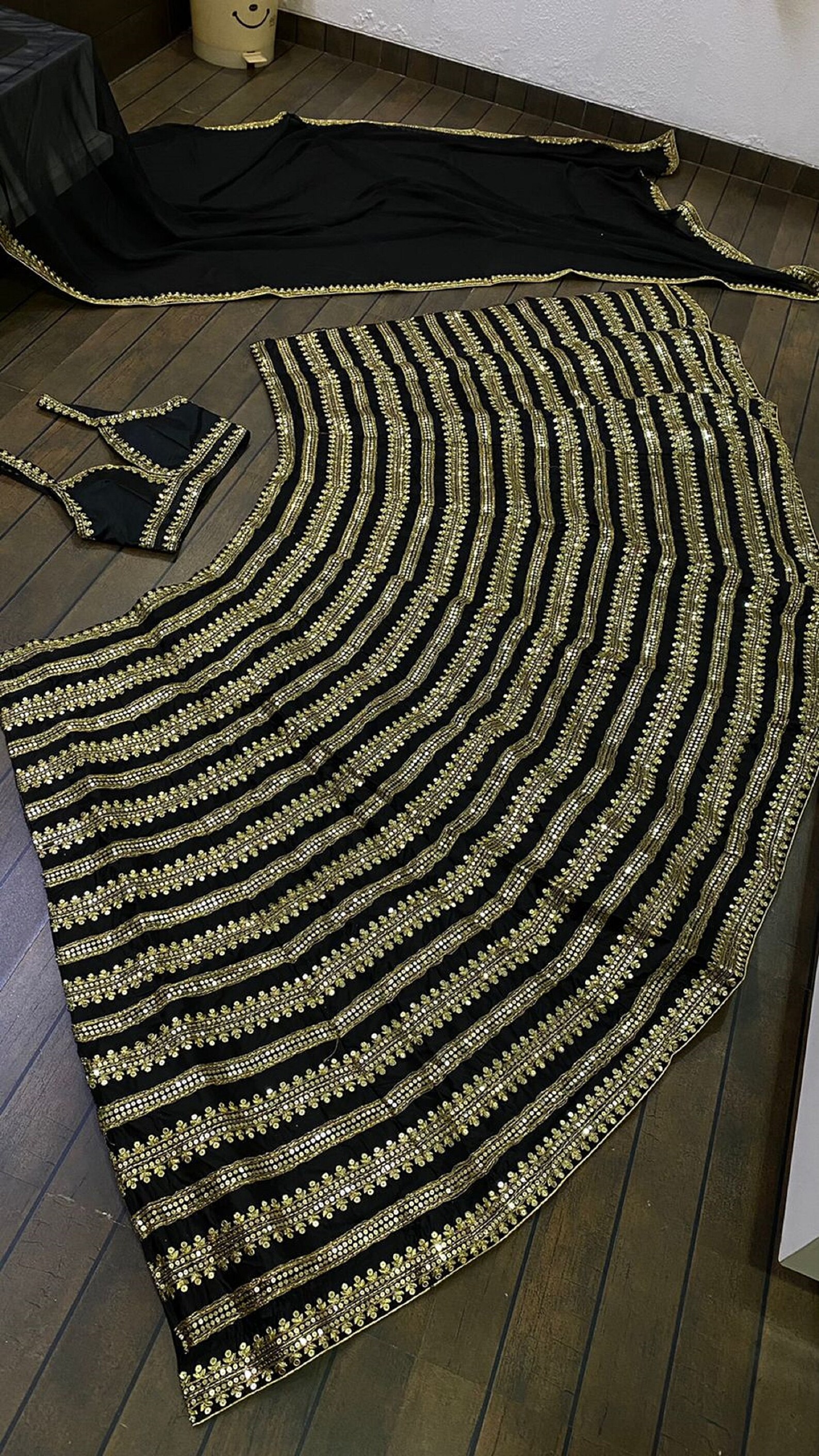 Classic Black Colour Sangit Outfit Lehenga Choli for - Etsy