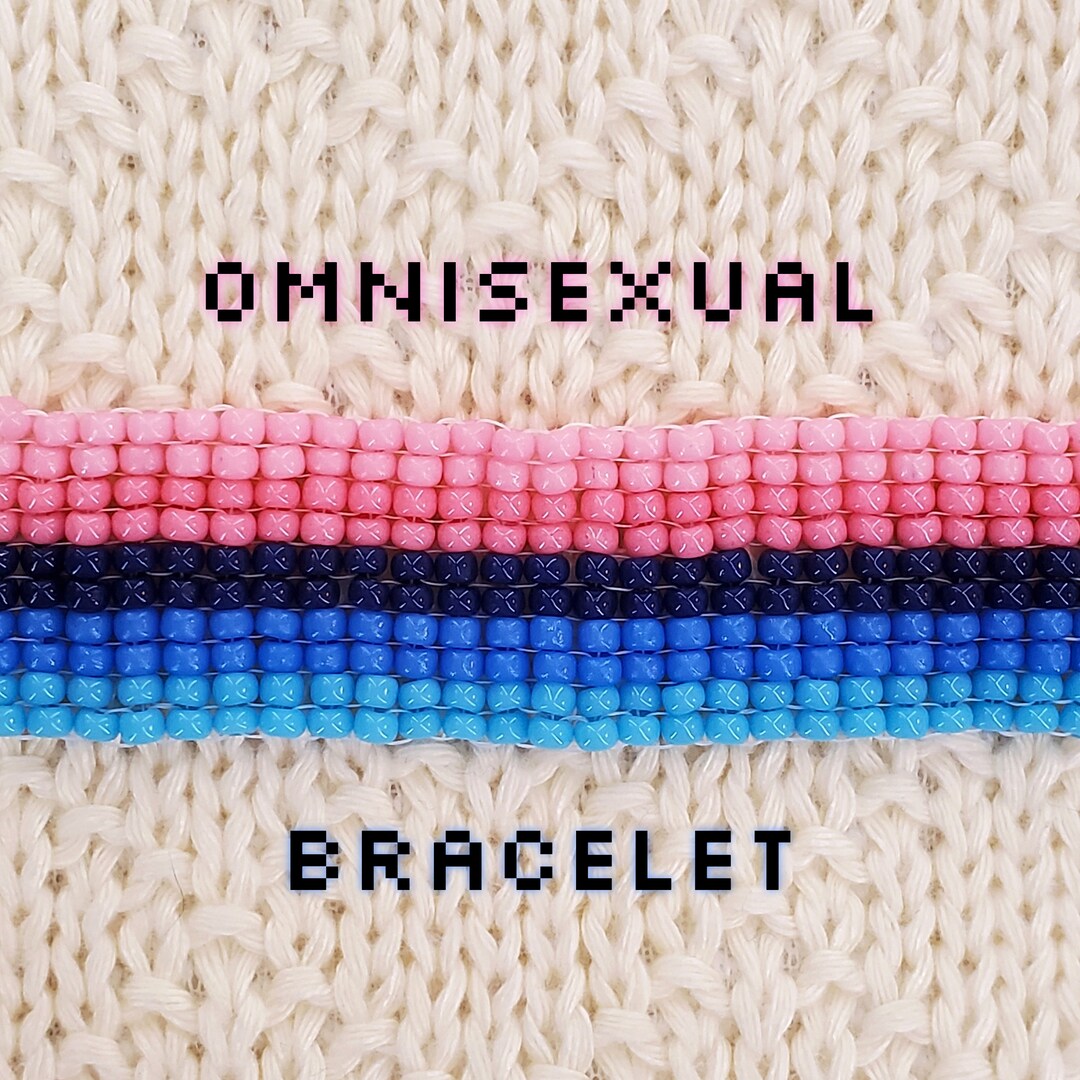 Omnisexual Pride Hand Beaded Bracelet, Optional Custom Pronouns, Unique Bracelet, Pride Bracelet ...