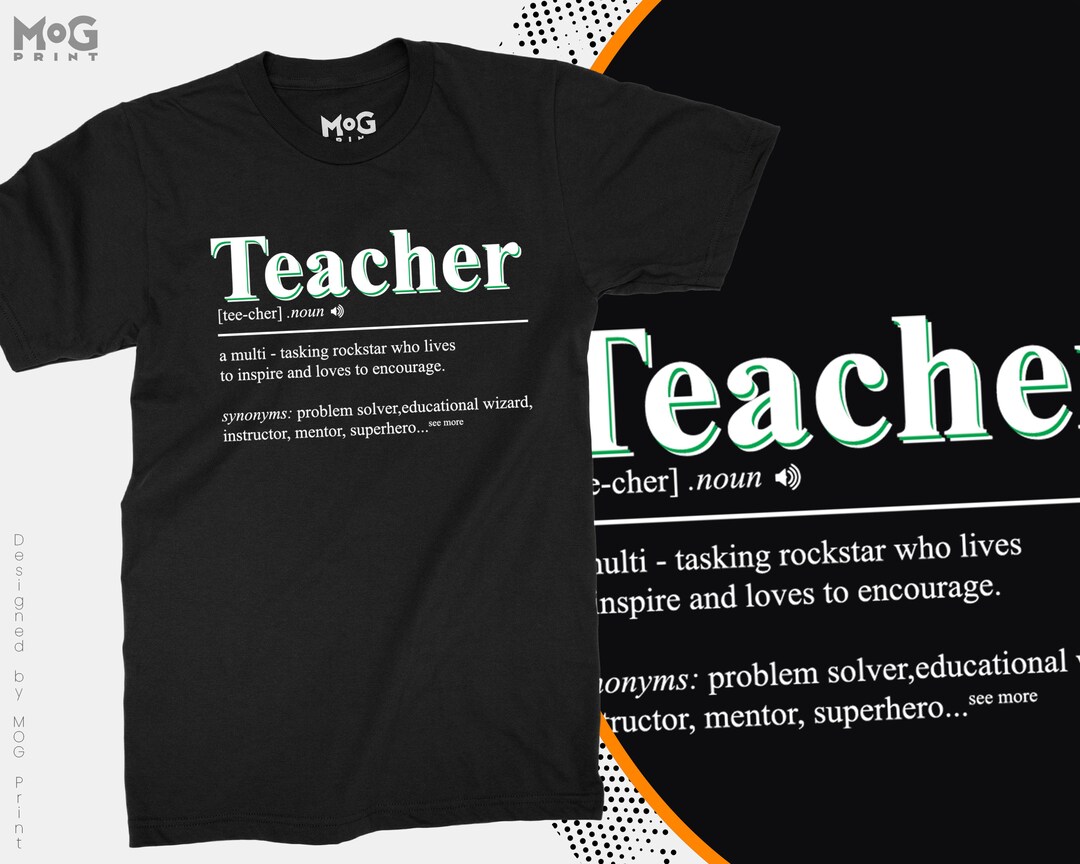 Definition of a Teacher T-shirt, World Book Teacher Day Gift Tee ...