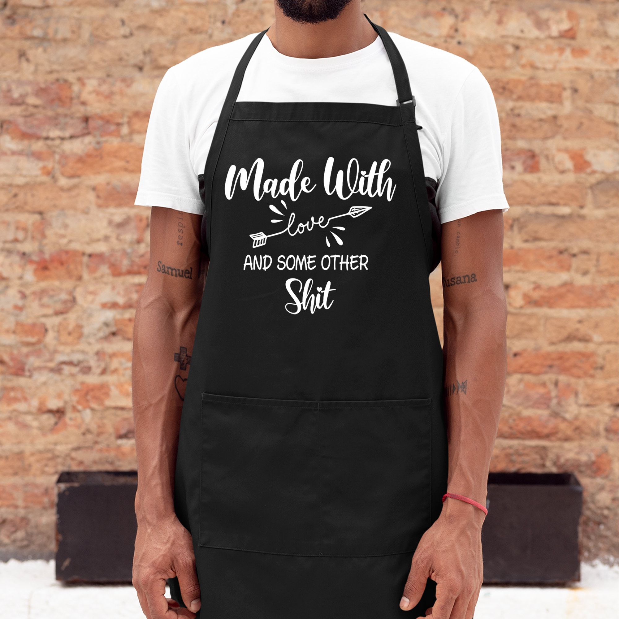Funny Apron Gift Made With Love and Some Other Shit Apron - Etsy UK