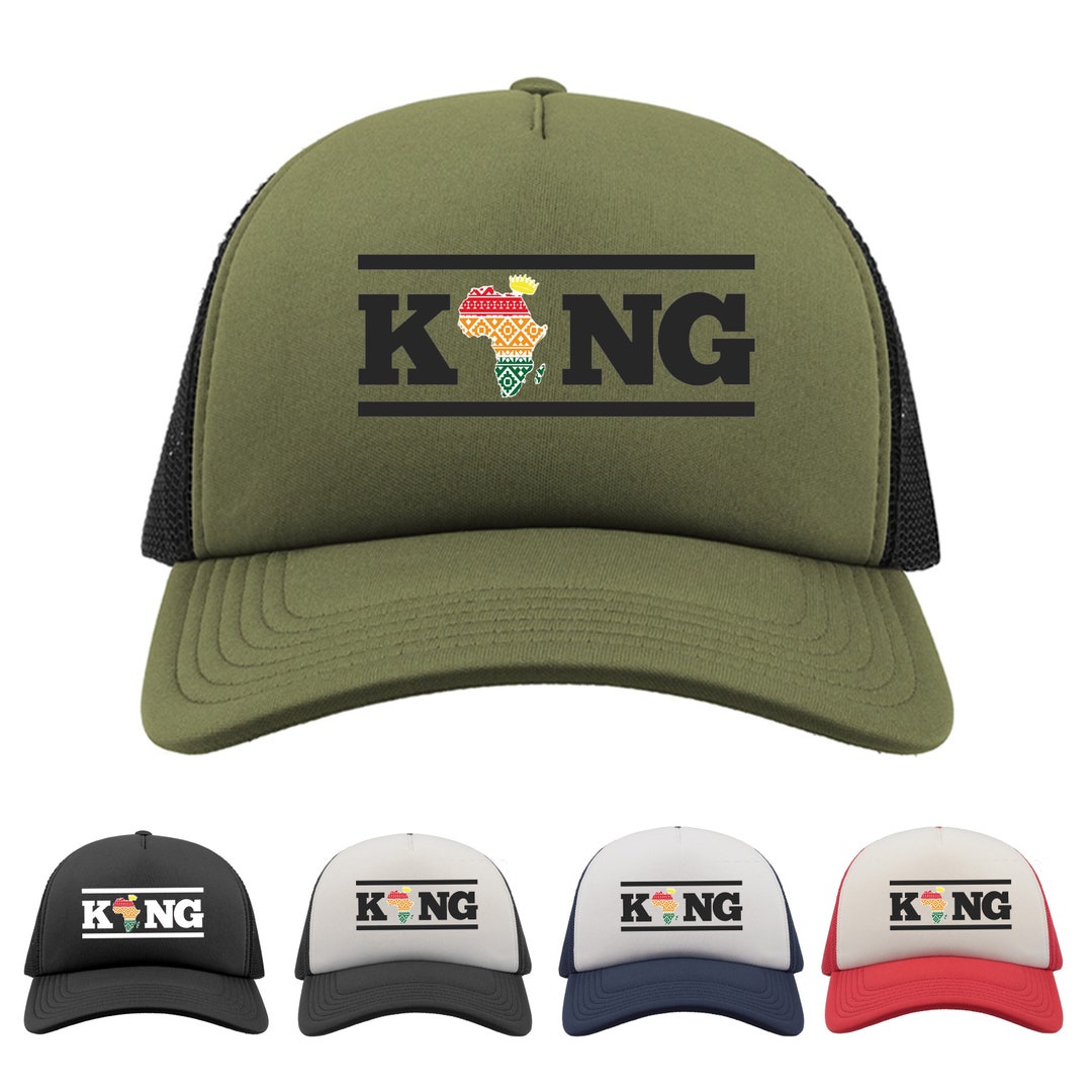 KING AFRICA Trucker Cap - African Heritage Printed Hat - Headgear ...
