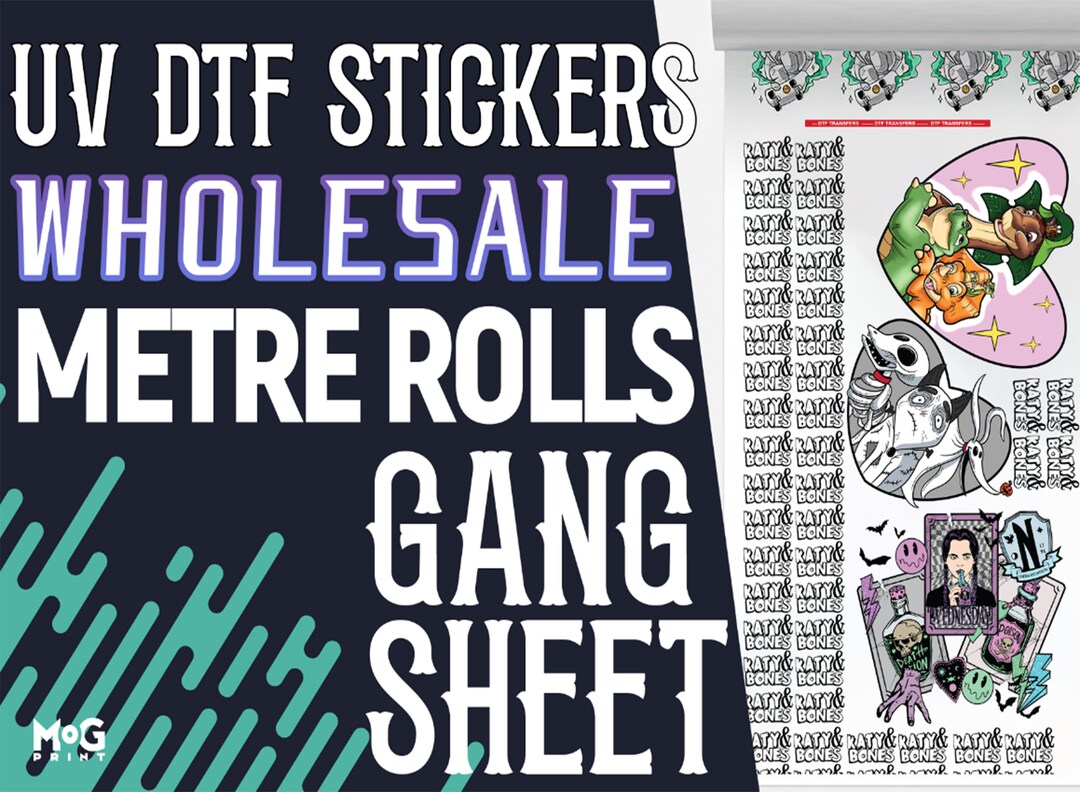 Acrylic 3D UV DTF Stickers Personalised Text Graphic Waterproof Gang ...