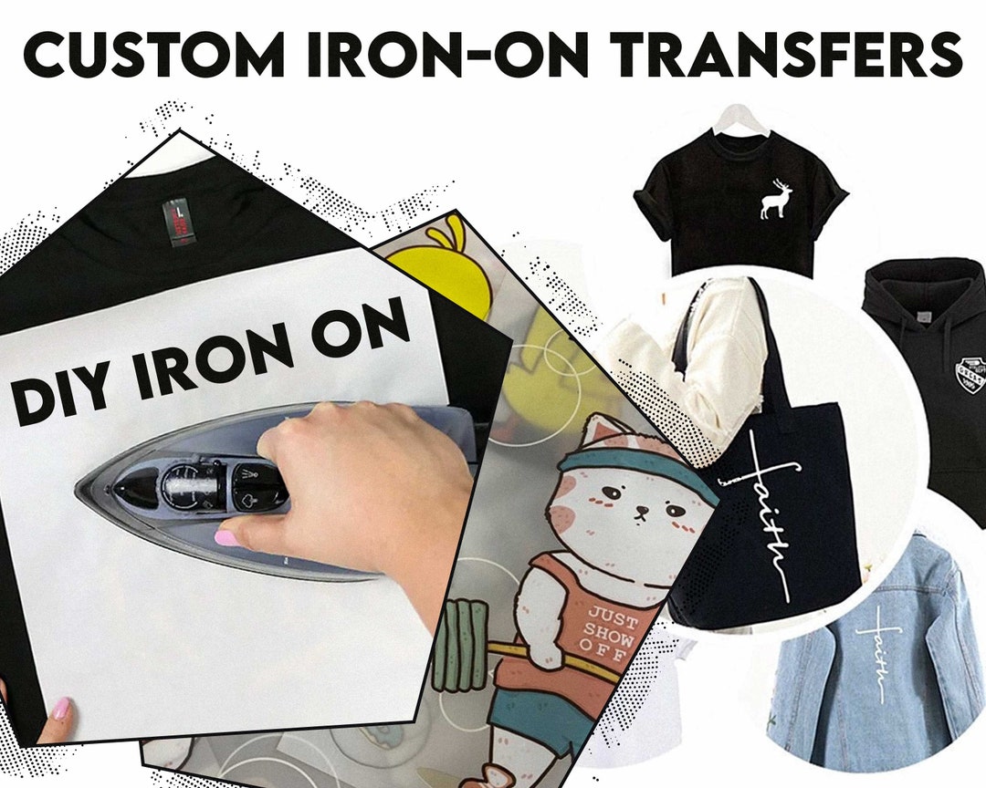 Custom Iron on FULL COLOR Vinyl Transfers | Tshirt Printing Ready to ...
