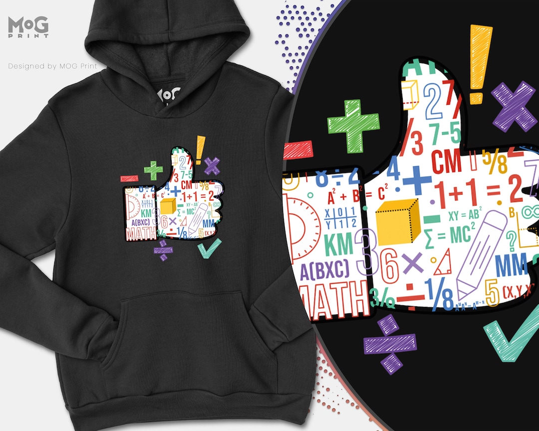 Math Thumbs up Mathematics Hoody 2025 Numbers Day Hoodie Hoody School ...