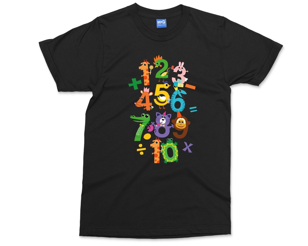 Animals Numbers T-shirt | World Maths Day Shirt | Funny Kids Number ...
