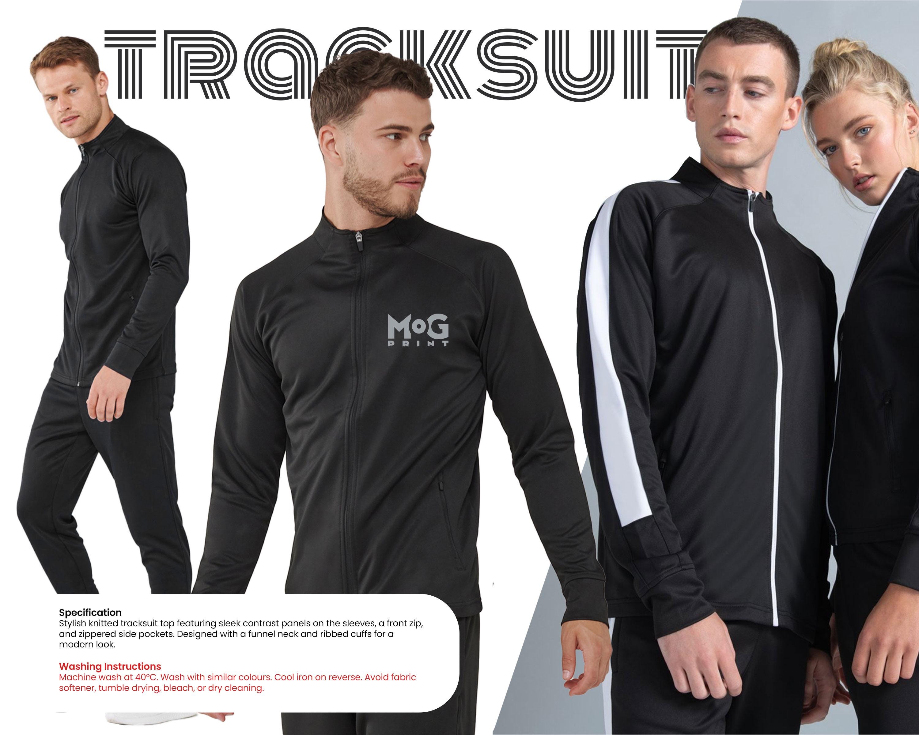 Custom Logo Tracksuit - Full Set Track Top & Bottoms, Personalised ...
