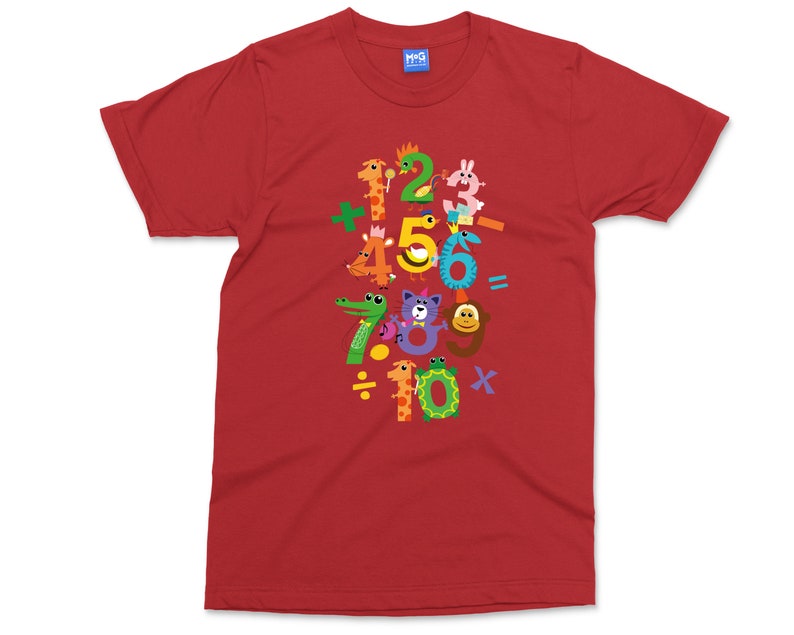 Animals Numbers T-shirt | World Maths Day Shirt | Funny Kids Number ...