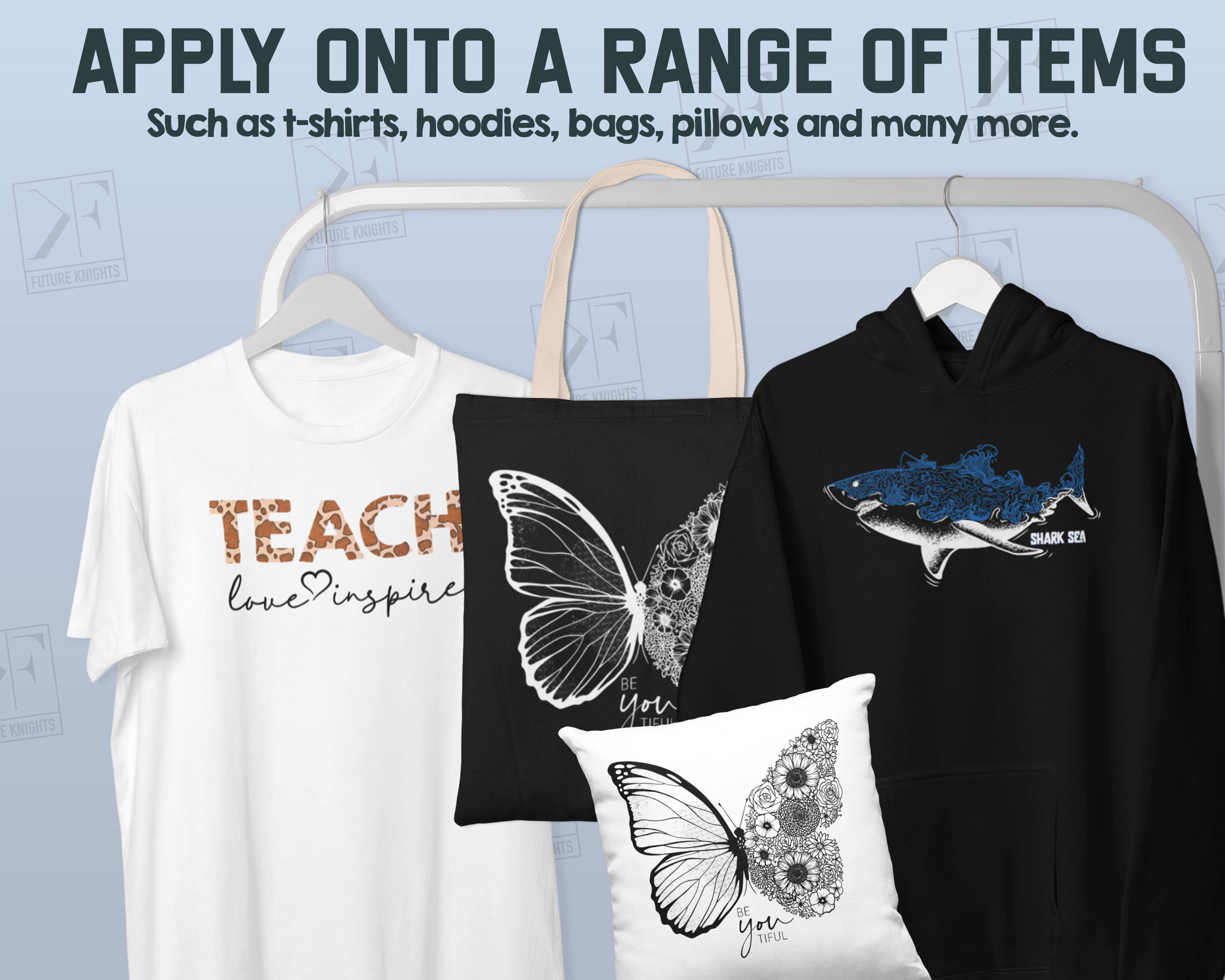 Custom Iron on FULL COLOR Vinyl Transfers | Tshirt Printing Ready to ...