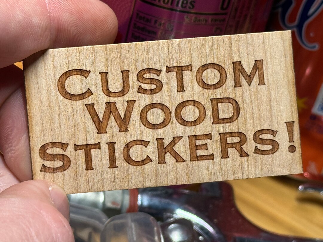 Custom Wood Stickers - Etsy