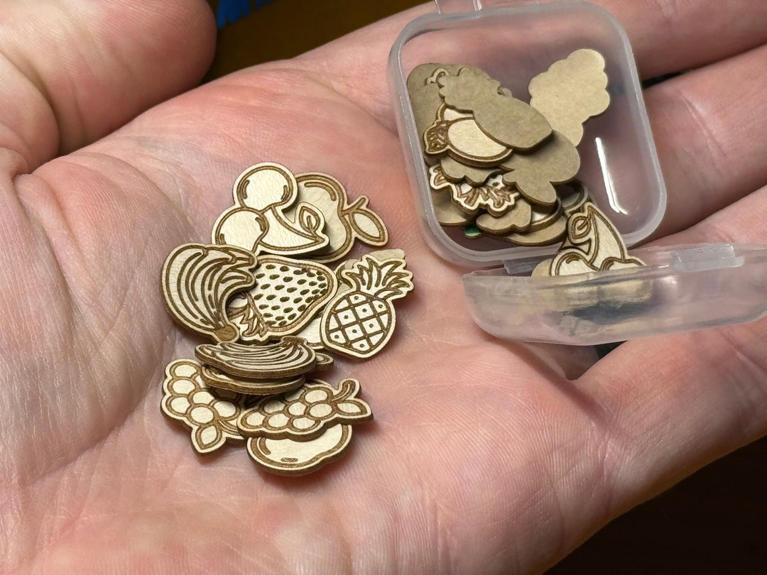 32 Pcs Tiny Wooden Sticker Pack - Etsy