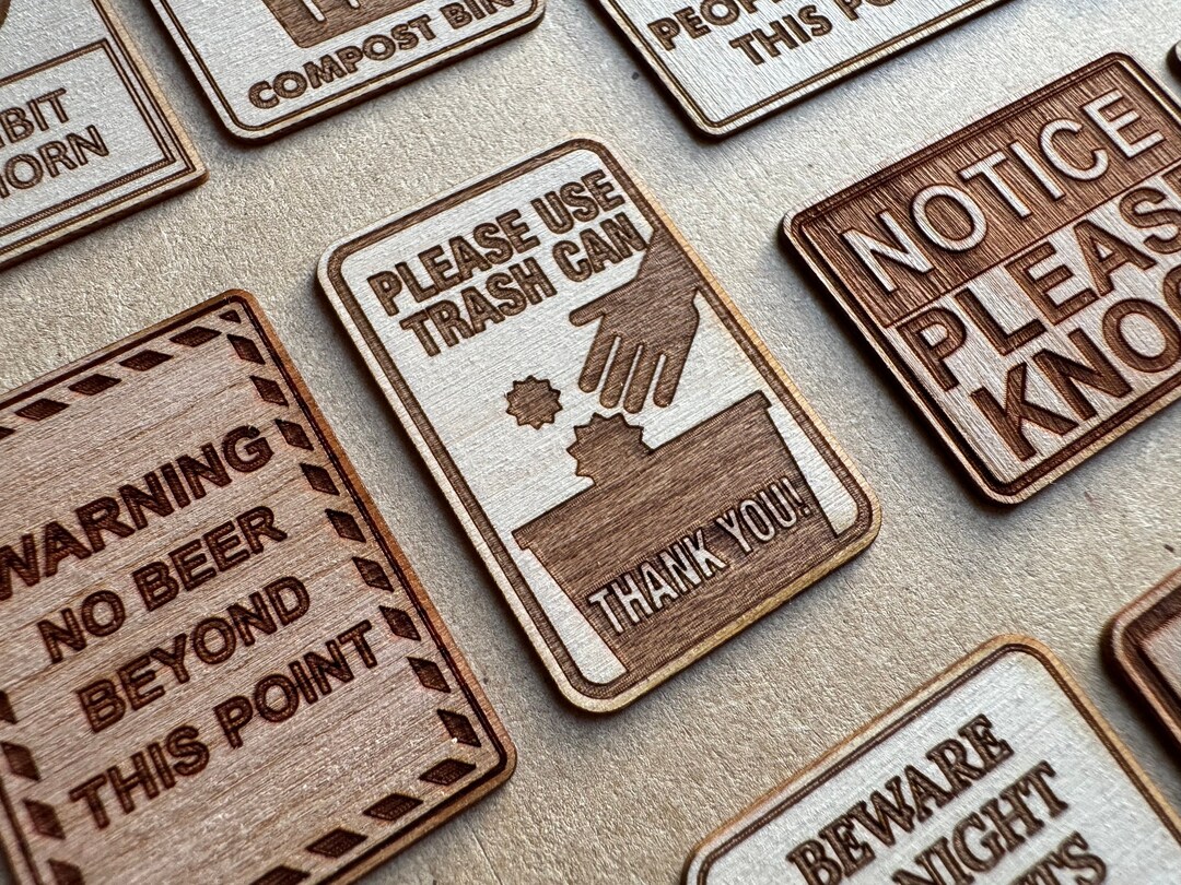 EVEN MORE Tiny Wood Sign Stickers - Etsy