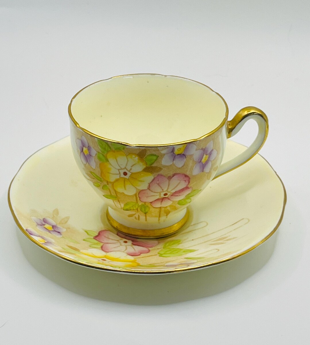 Wellington China Hand-painted 1920's Demitasse Set Very Rare - Etsy