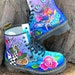 Custom Painted Dr.martens Boots - Alice in Wonderland . - Etsy