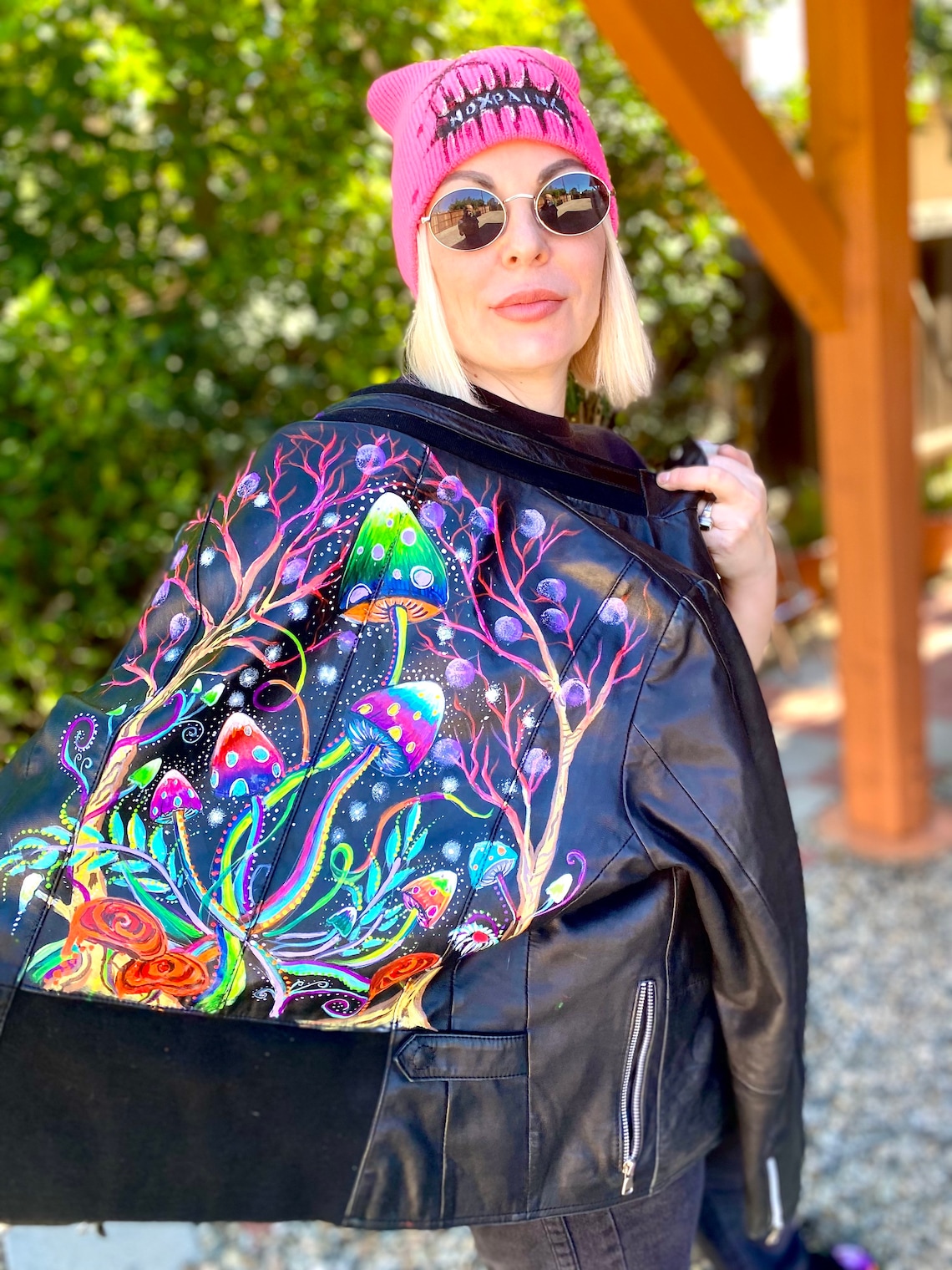 Custom Painted Leather Jacket - Etsy