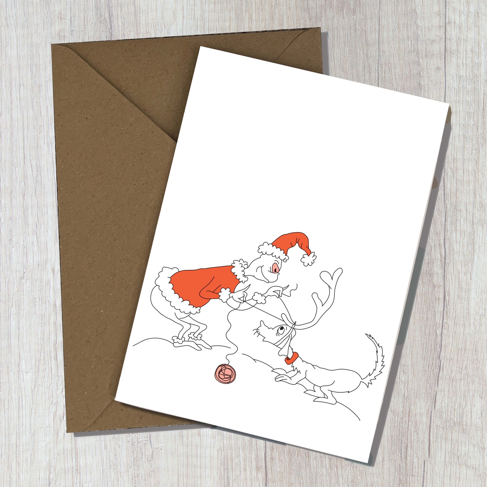 Grinch Themed Christmas Card - Etsy