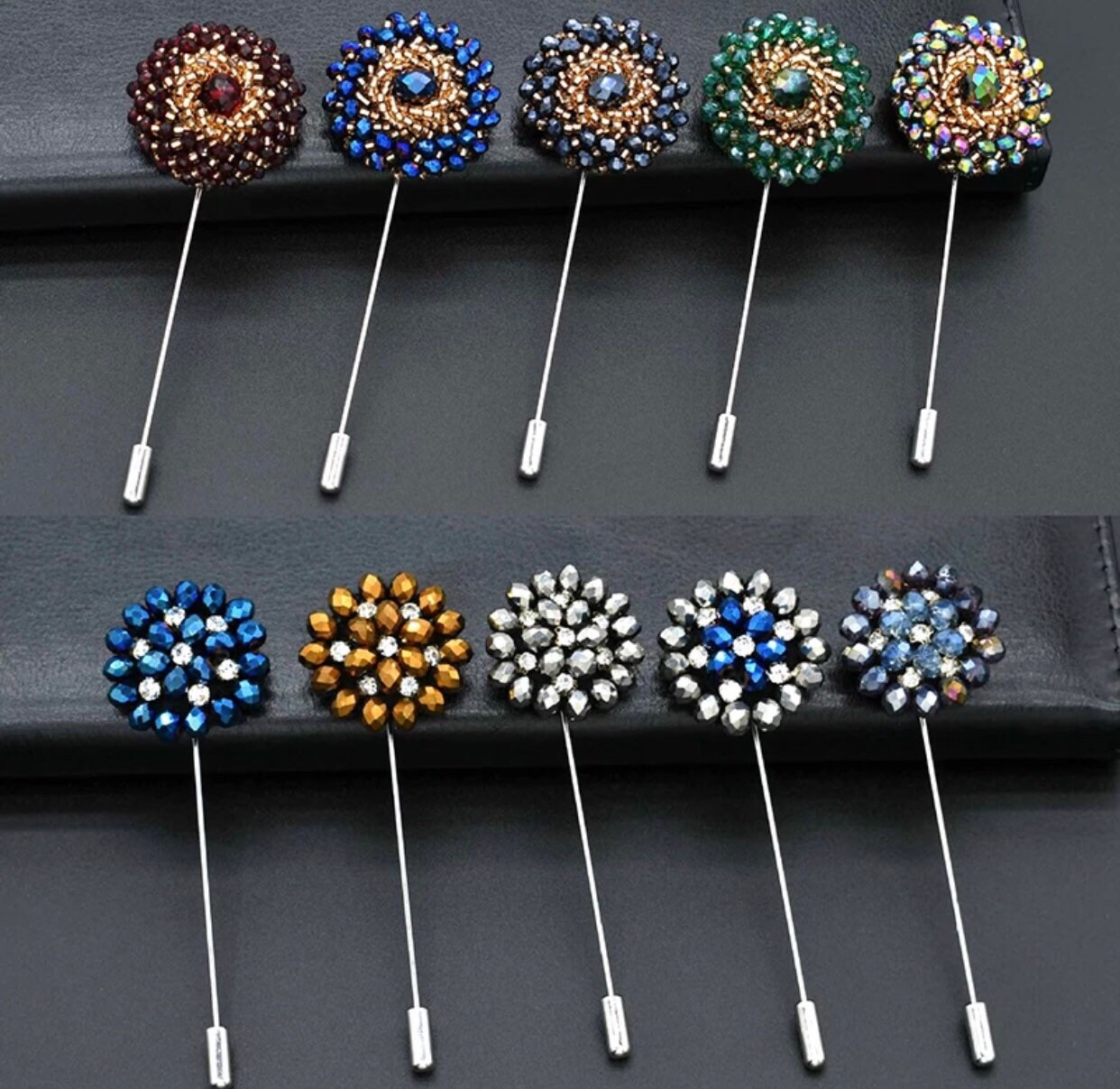 Beads Brooch Lapel Pin / Men Women Enamel Wedding Boutonniere | Etsy