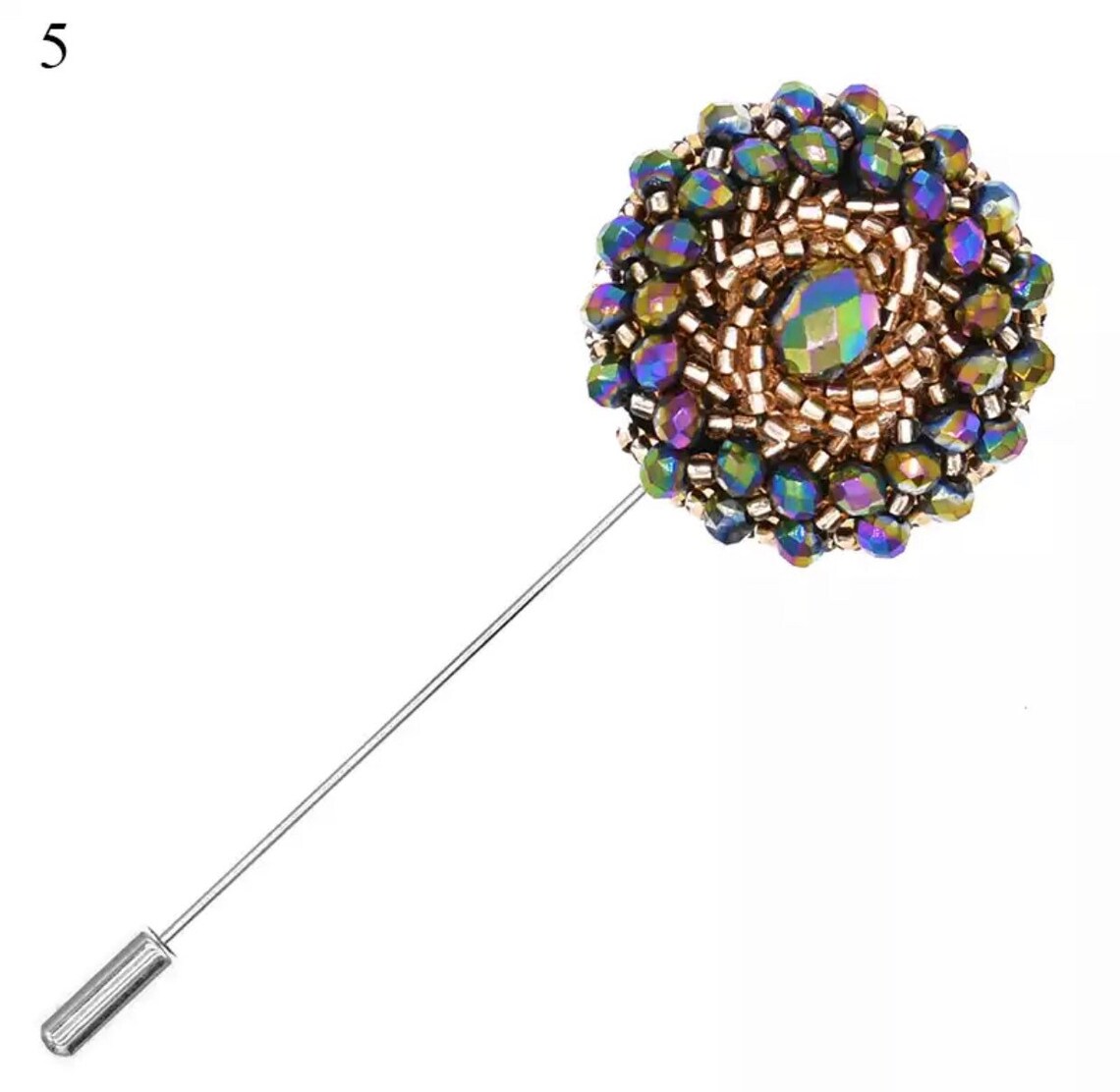 Beads Brooch Lapel Pin / Men Women Enamel Wedding Boutonniere | Etsy