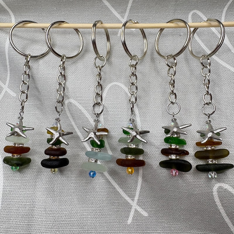Sea Glass Keychain - Etsy