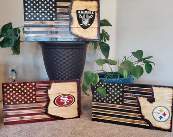 Wooden Sports Flag Iowa Hawkeye Flag Hawkeye Flag Sports - Etsy