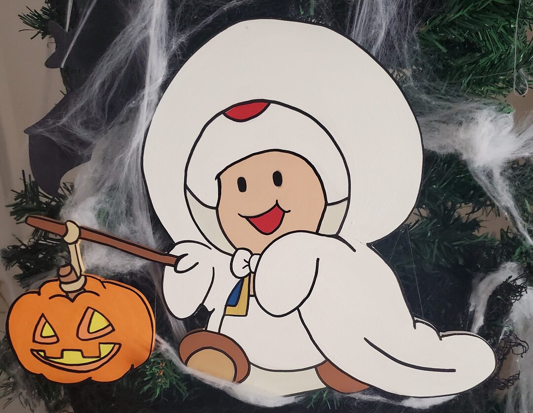 Toad Halloween Decor, Toad Halloween, Ghost Toad, Video Game Halloween ...