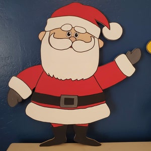6 Piece Santa and Friends Christmas Cutouts - Etsy