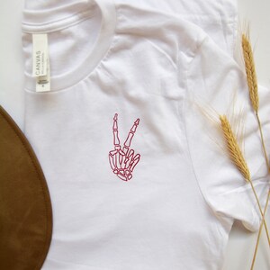 Skeleton Peace Out Tshirt | Skeleton Hand Shirt | Trendy Shirts ...