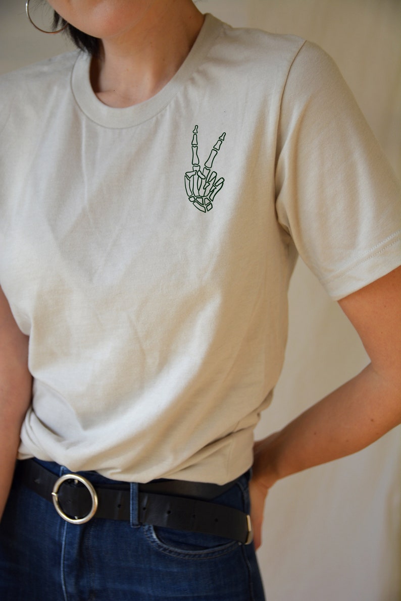 Skeleton Peace Out Tshirt Skeleton Hand Shirt Spring | Etsy